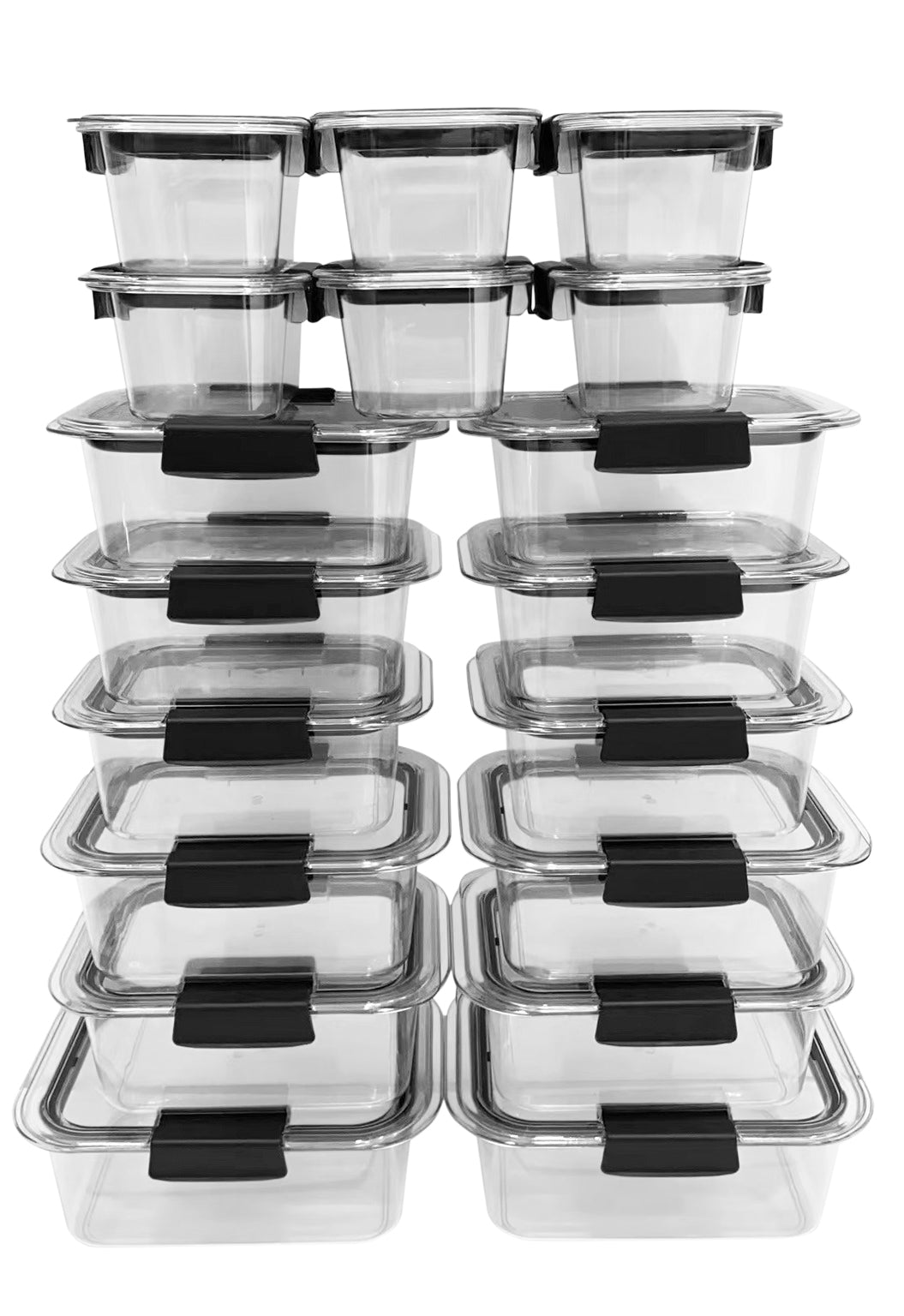 Melzware – 18 Pieces Clear Airtight Lunch/ Meal Prep Container Set
